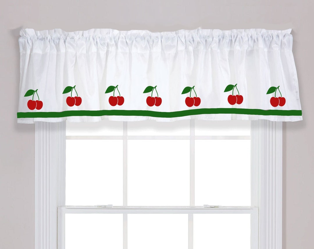 Cherry (cherries) Window Valance Curtain - Your Choice of Colors ...