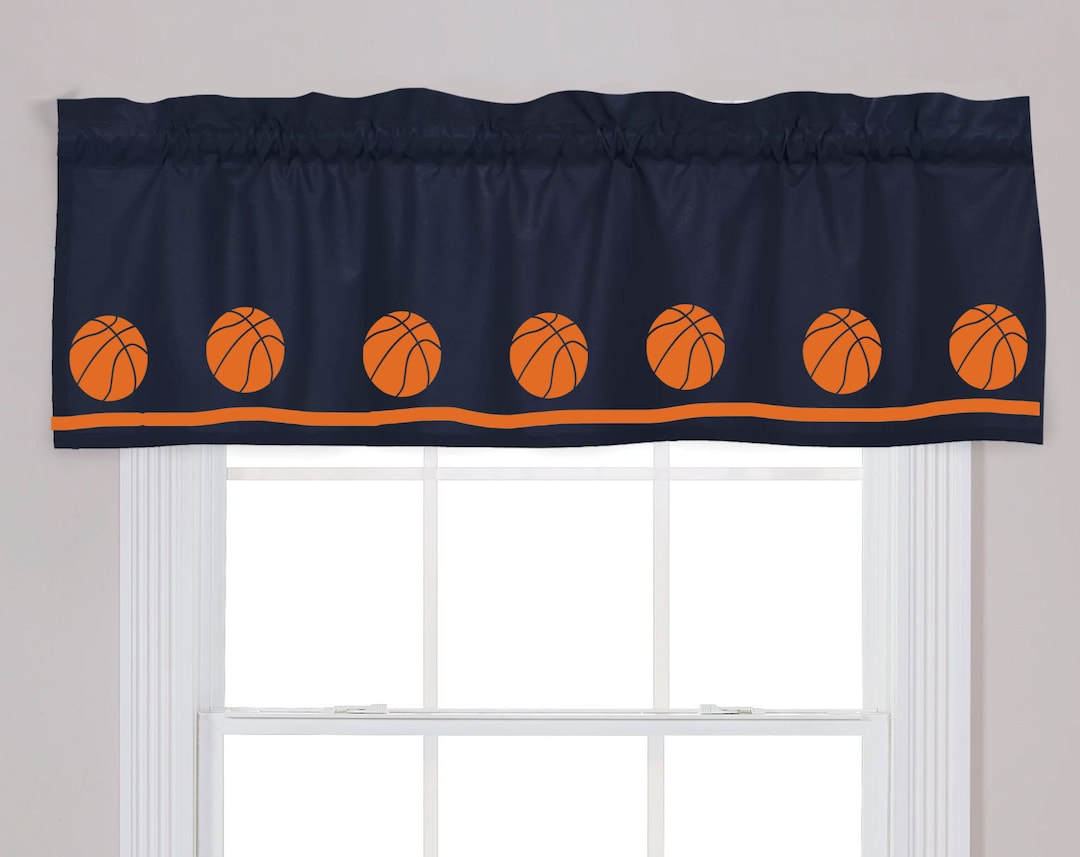 Basketball Window Valance / Customizable Sports Window Treatment - Your ...