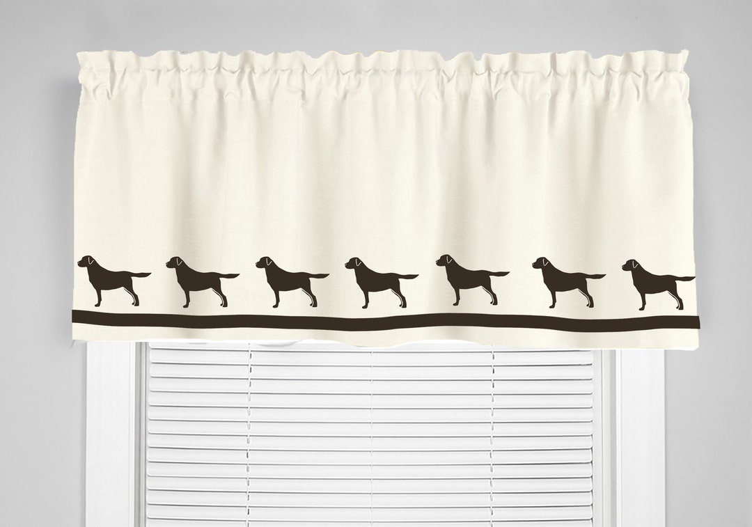 Labrador Retriever Lab Dog Window Valance Customizable Curtain in Your ...