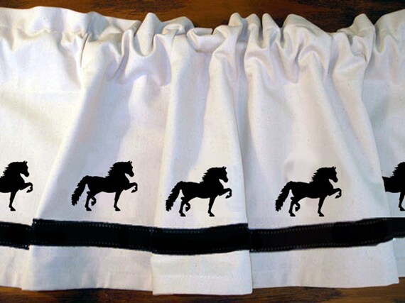 Morgan Horse Window Valance Curtain Your Choice of Colors | Etsy