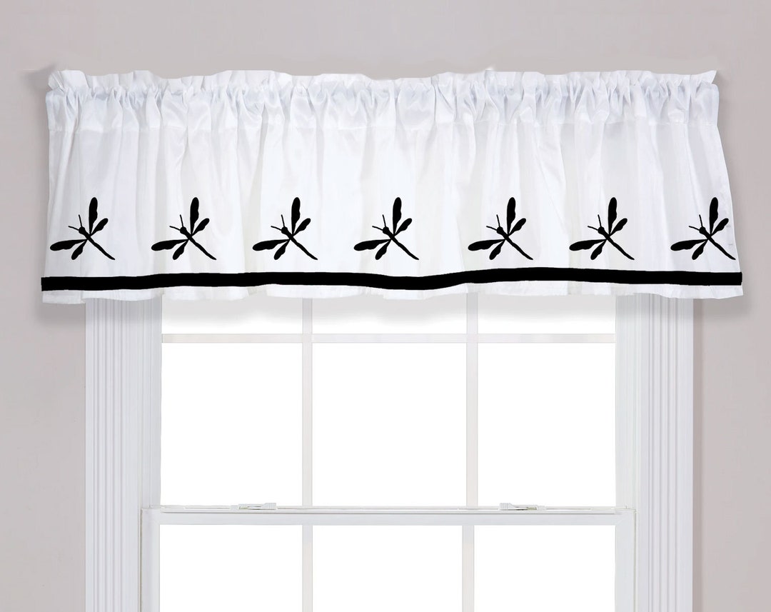 Dragonfly Dragonflies Window Valance Kitchen Curtain - in Your Choice ...