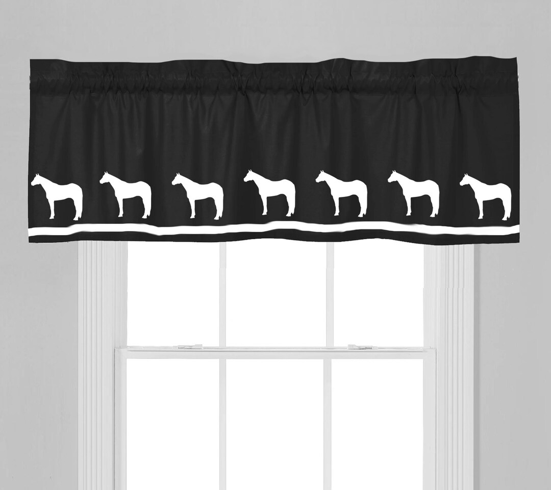 Quarter Horse Window Valance Custom Decor - Horse Farm Farmhouse - in ...