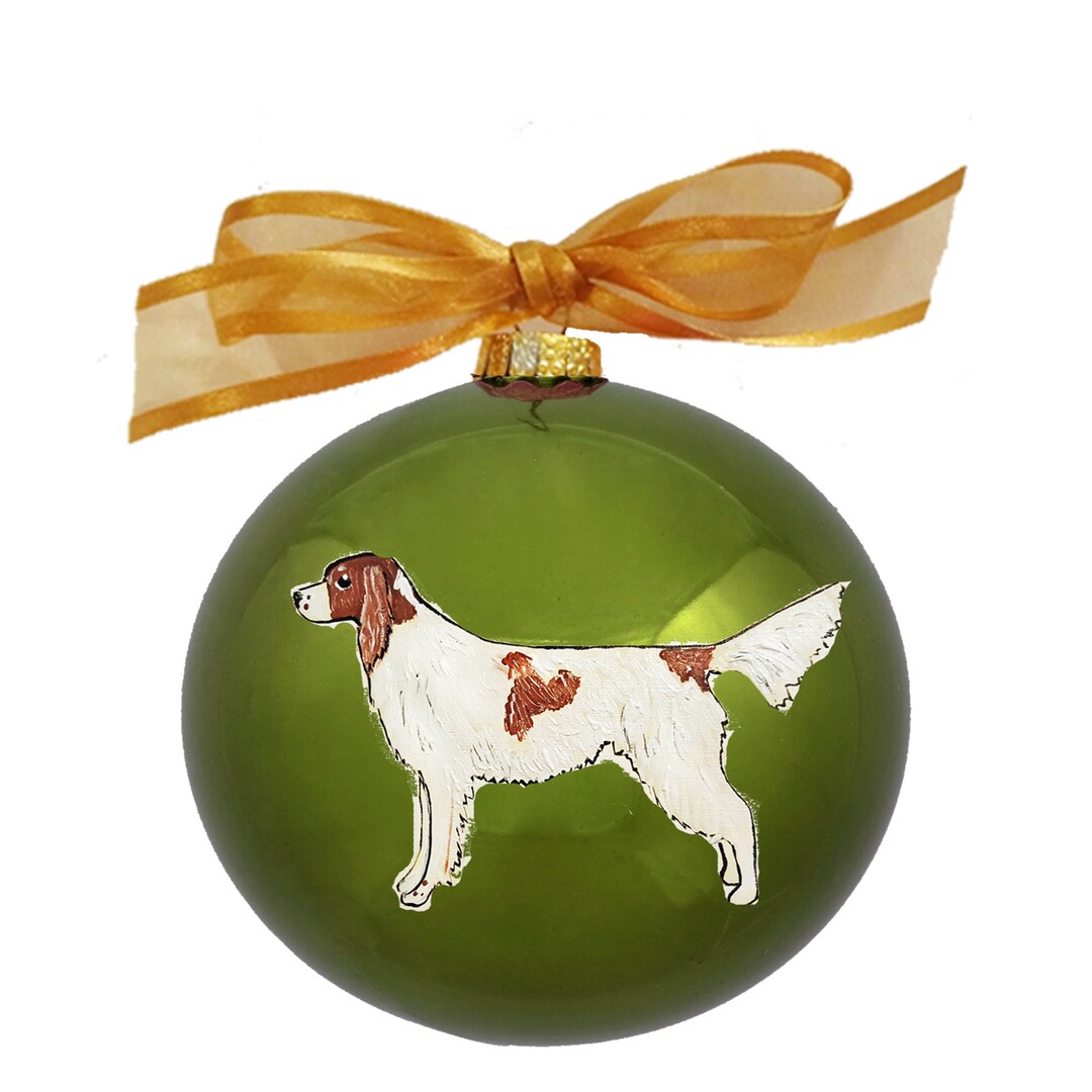 Irish Red and White Setter Hand Painted Christmas Ornament ...
