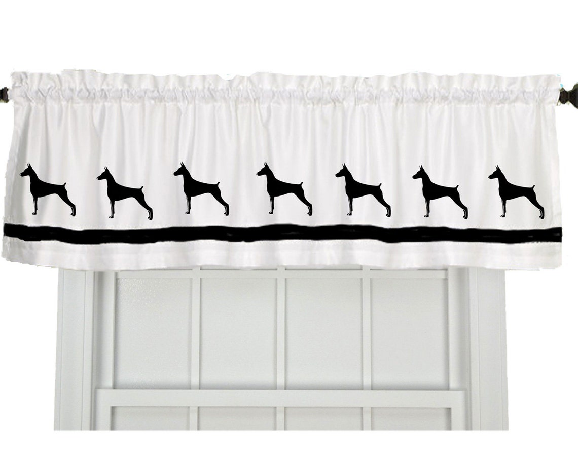 Doberman Pinscher Dobe Dog Window Valance Curtain Your - Etsy