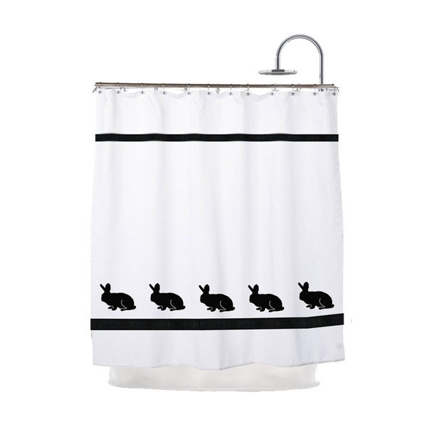 Rabbit Bunny Shower Curtain - Etsy