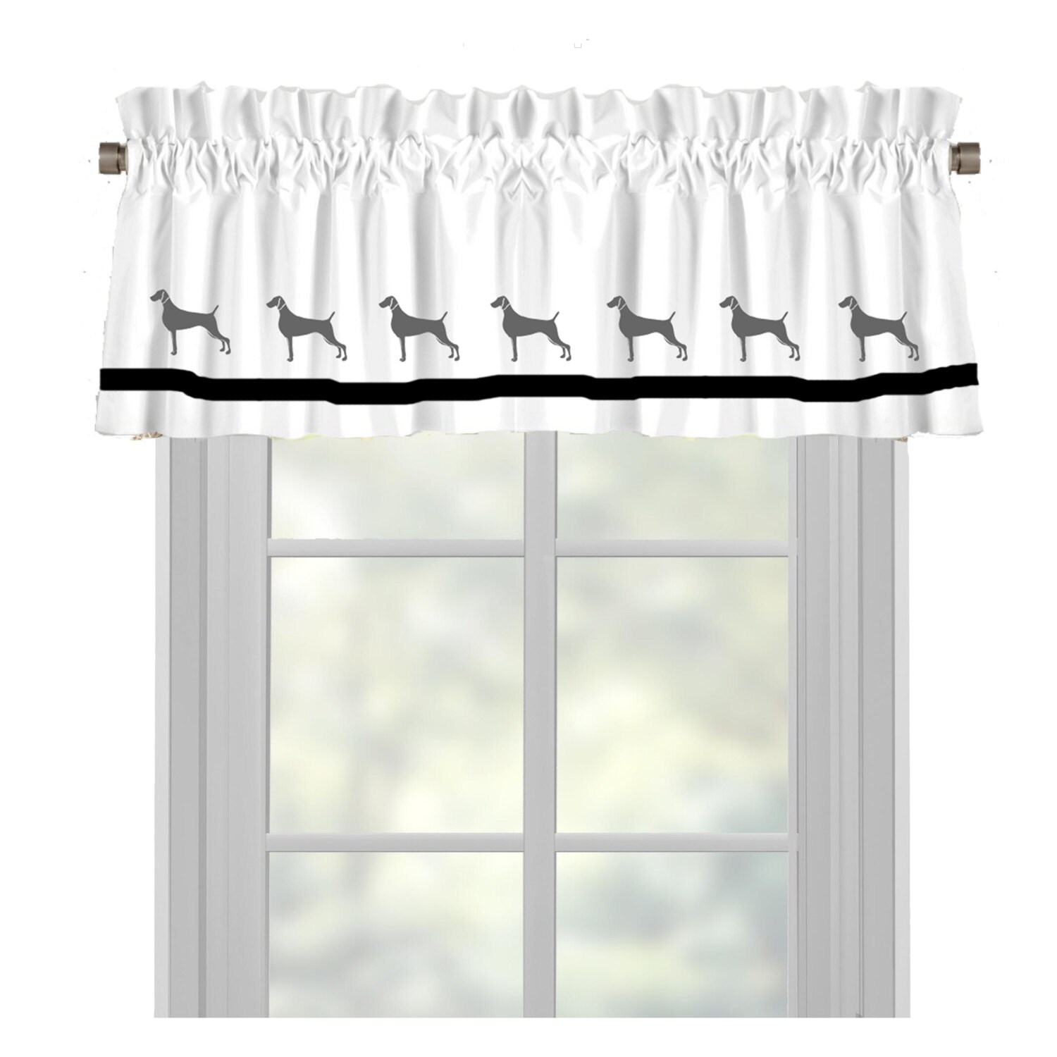 Weimaraner Dog Window Valance Curtain - Your Choice of Colors Homemade ...