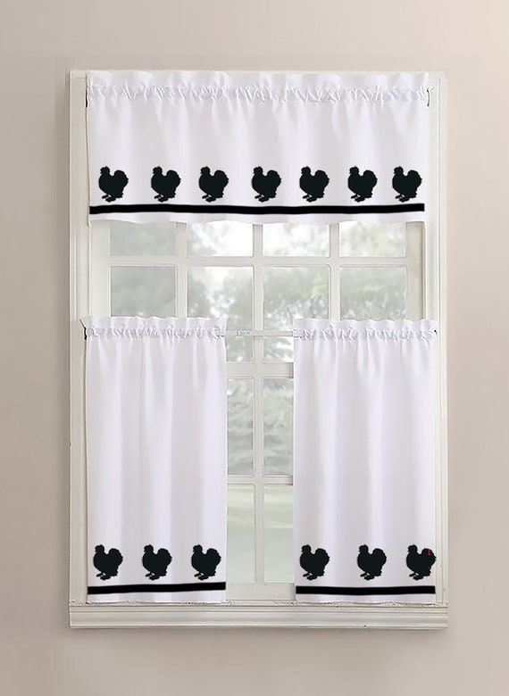 Silkie Silky Chicken Window Valance Kitchen Cafe Curtain Tier - Etsy