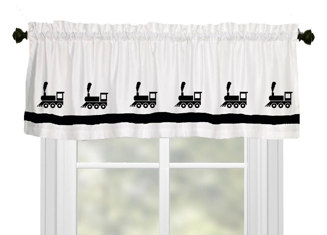 Train Kid's Window Valance Customizable Curtain in Your Choice of ...