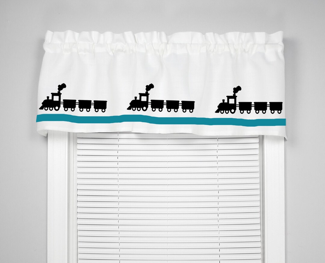 Choo Choo Train Kid's Window Valance Curtain - Your Choice of Colors ...