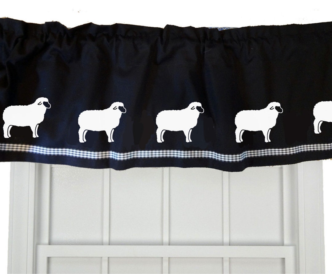 Suffolk Sheep Window Valance Customizable Curtain in Your Choice of ...