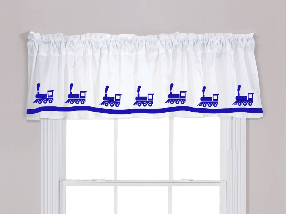 Train Kid's Window Valance Customizable Curtain in Your Choice of ...