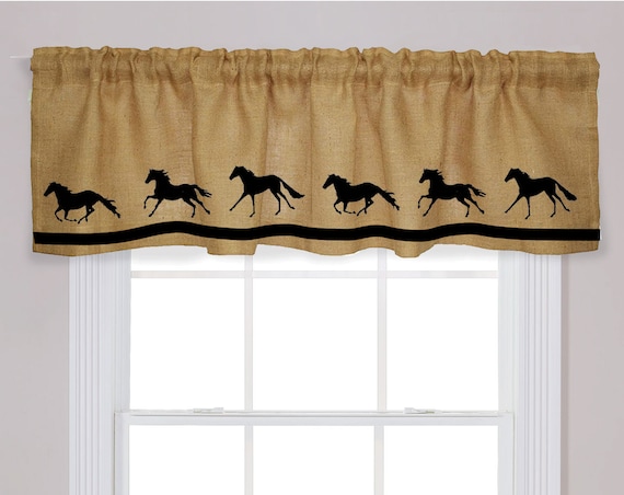 Horse Farm Barn Farmhouse Rustic Country Window Valance in - Etsy