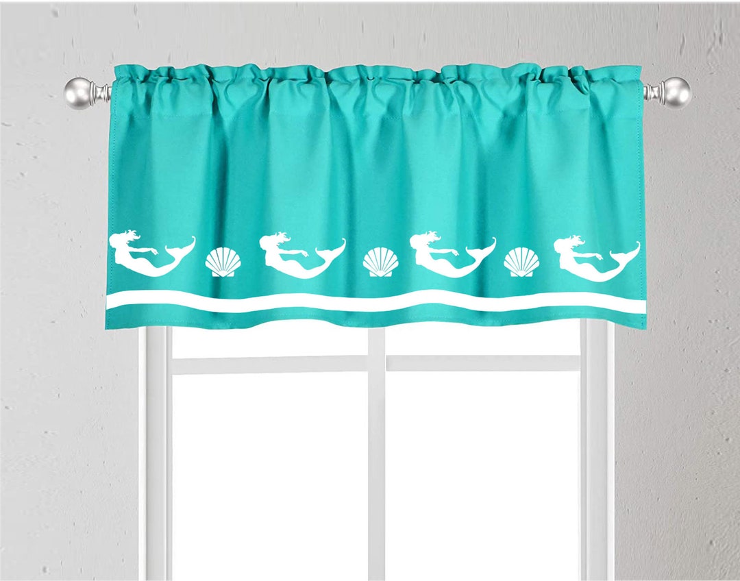 Mermaid Seashell Window Valance / Custom Window Treatment in Your ...