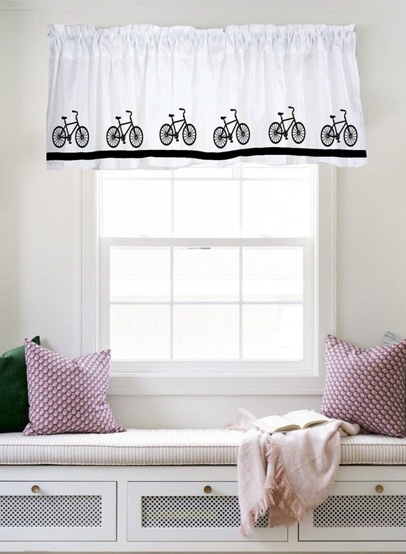 Bicycle Bike Window Valance / Window Treatment Your Choice | Etsy