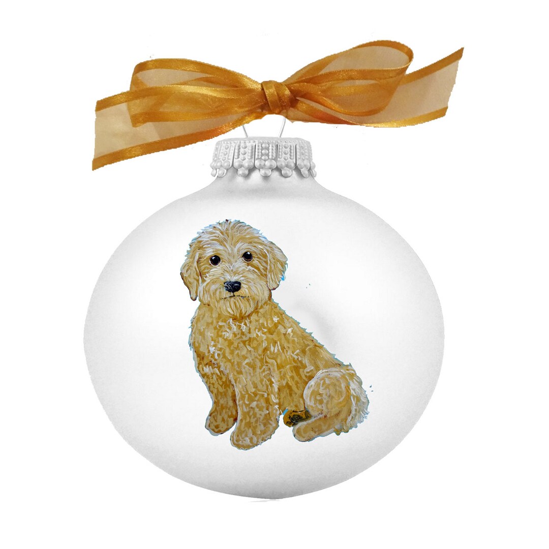 Goldendoodle Labradoodle Doodle Puppy Dog Hand Painted Christmas ...