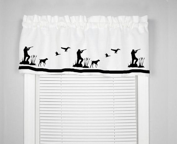 Duck Hunting Hunter Bird Spaniel Dog Window Valance/window - Etsy