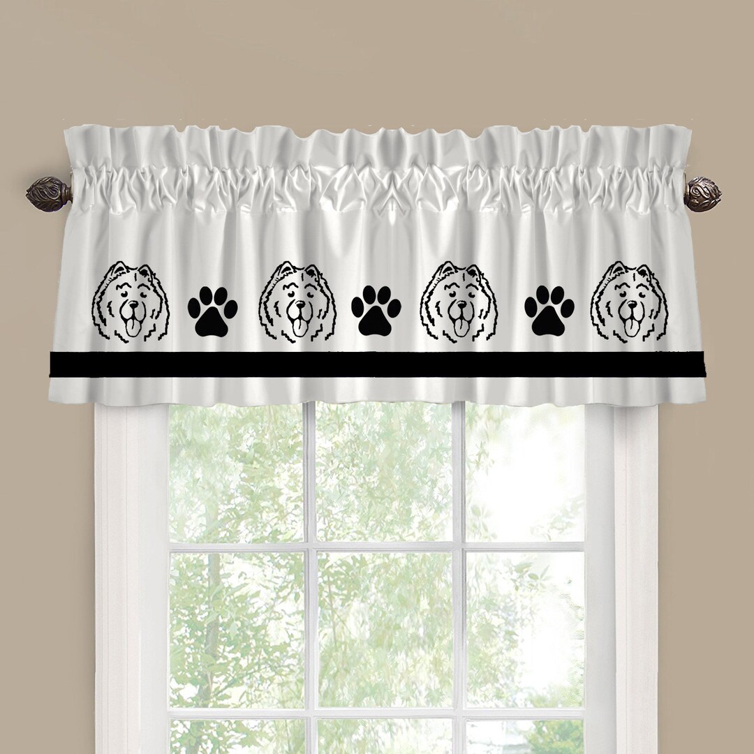 Chow Chow Cutie Face Dog Window Valance Curtain - Your Choice of Colors ...