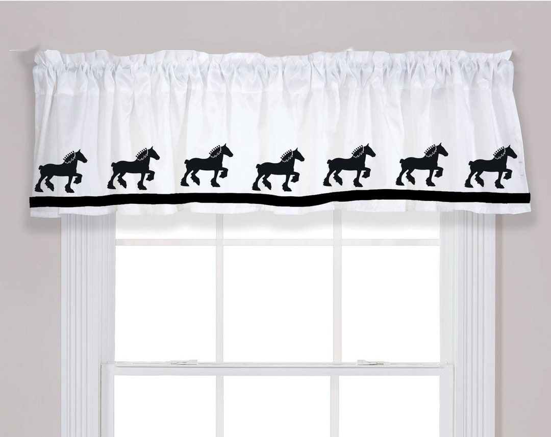 Clydesdale Horse Percheron Belgian Draft Horse Window Valance Curtain ...