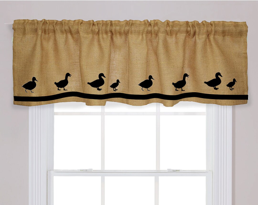 Duck Bird Duckling Farm Farmhouse Rustic Country Window Valance in Your ...