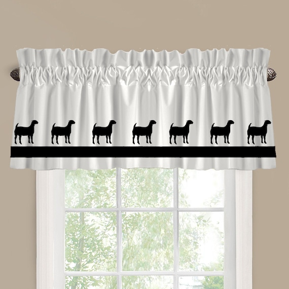Boer Goat Window Valance Curtain Your Choice of Colors | Etsy