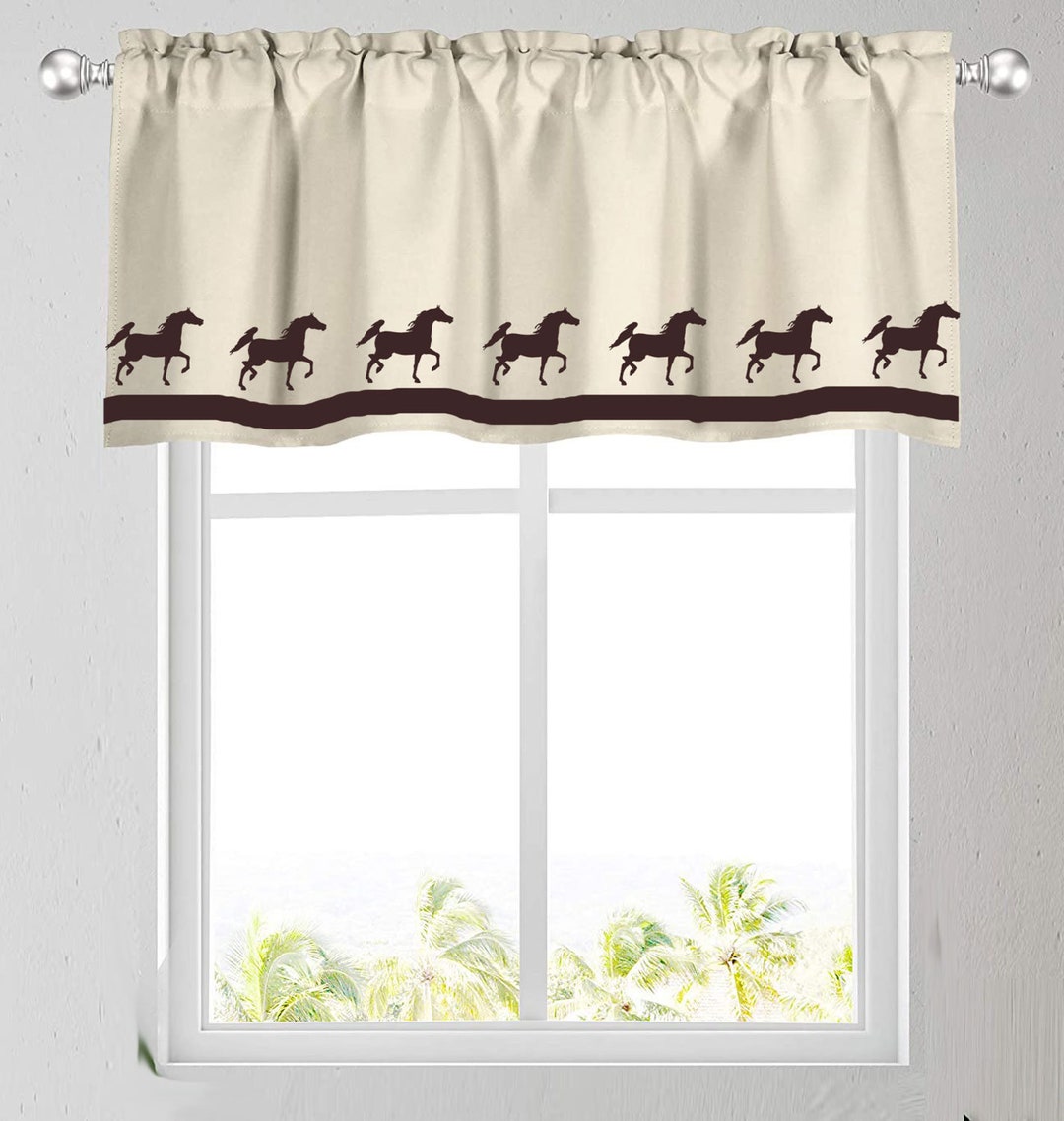 Arabian / Arab Horse Breed Stable Window Valance / Kitchen Curtain - in ...