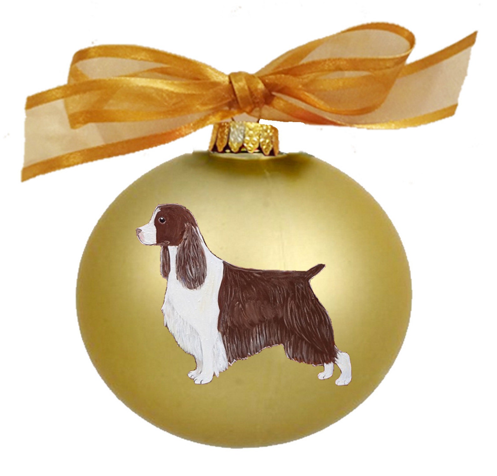 English Springer Spaniel Dog Hand Painted Christmas Ornament | Etsy