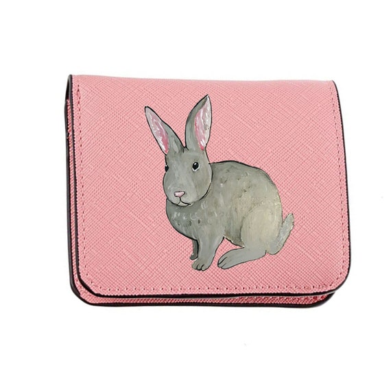 Bunny Rabbit Peter Cottontail Hand Painted Bi-fold Wallet - Etsy