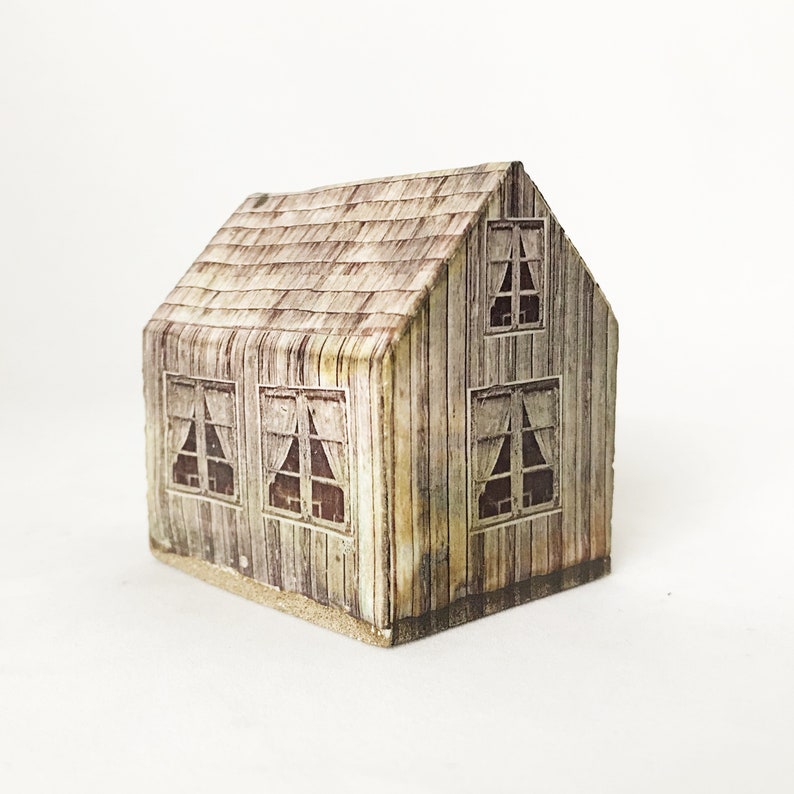 Small Rustic Cottage Ceramic House With Architectural Imagery - Etsy