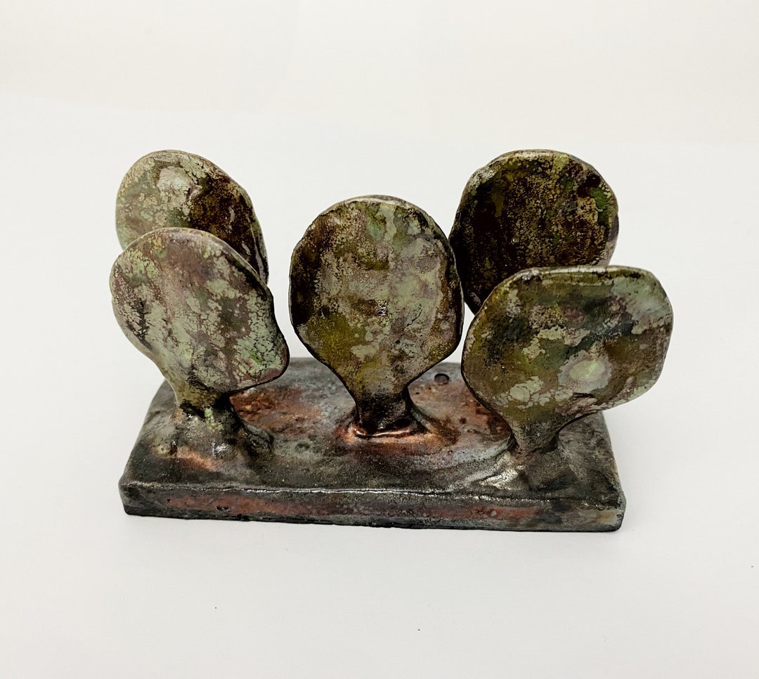 Tiny RAKU Forest " Fall Oaks" - Hand Made Ceramics - Etsy