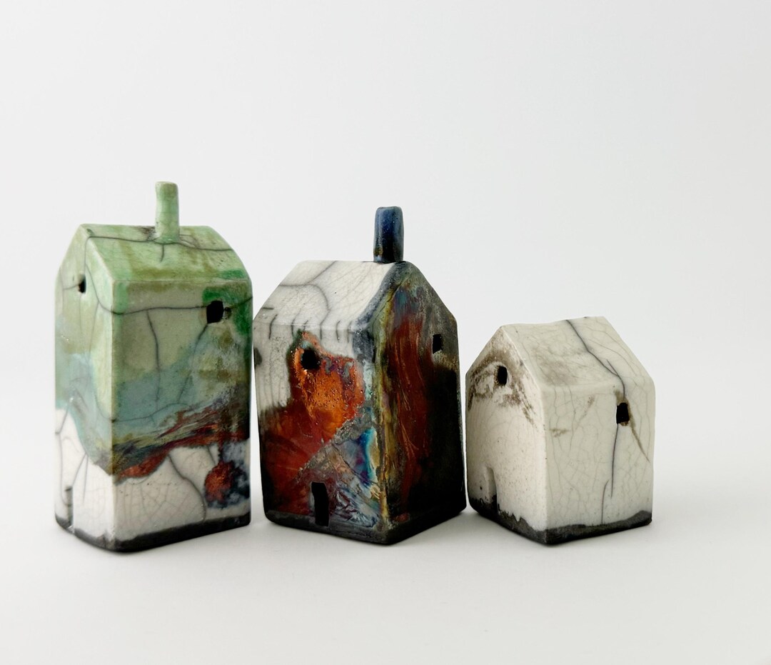 Tiny Abandoned Raku Buildings, defiance worth County Handmade Ceramics ...