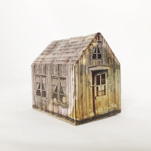 Small Rustic Cottage, Ceramic House With Architectural Imagery - Etsy