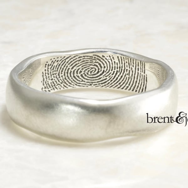 Fingerprint Inside Wedding Band - Etsy