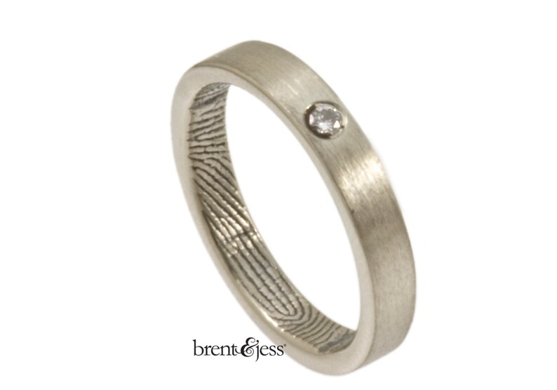 Diamond Fingerprint Ring | Etsy