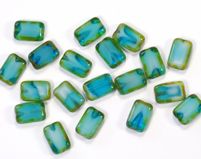 Czech Glass Beads Opaque Red Rectangles 10x15mm 12 - Etsy