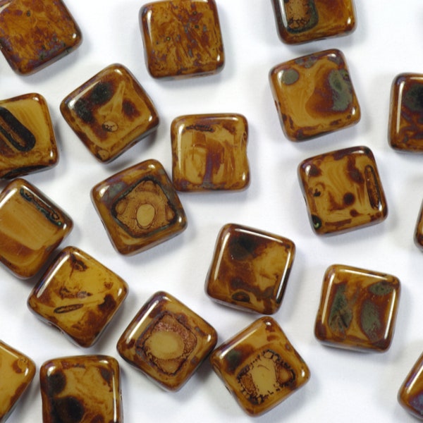 Czech Tile Beads - Etsy