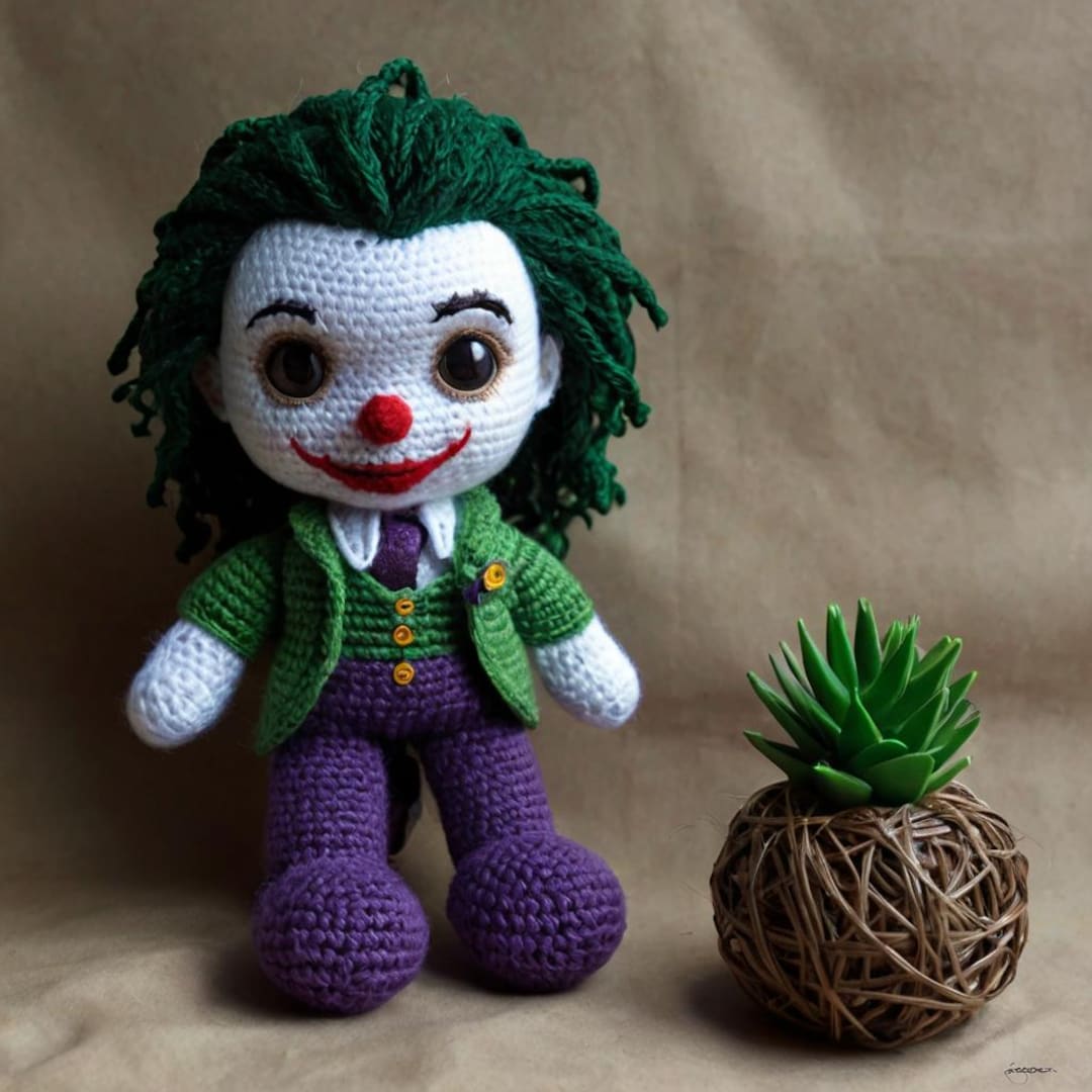 Joker Amigurumi Crochet Pattern Joker: Folie à Deux Inspired DIY ...