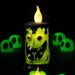 Halloween LED Candles Set – Spooky Green Flame Lights With Monster Face ...
