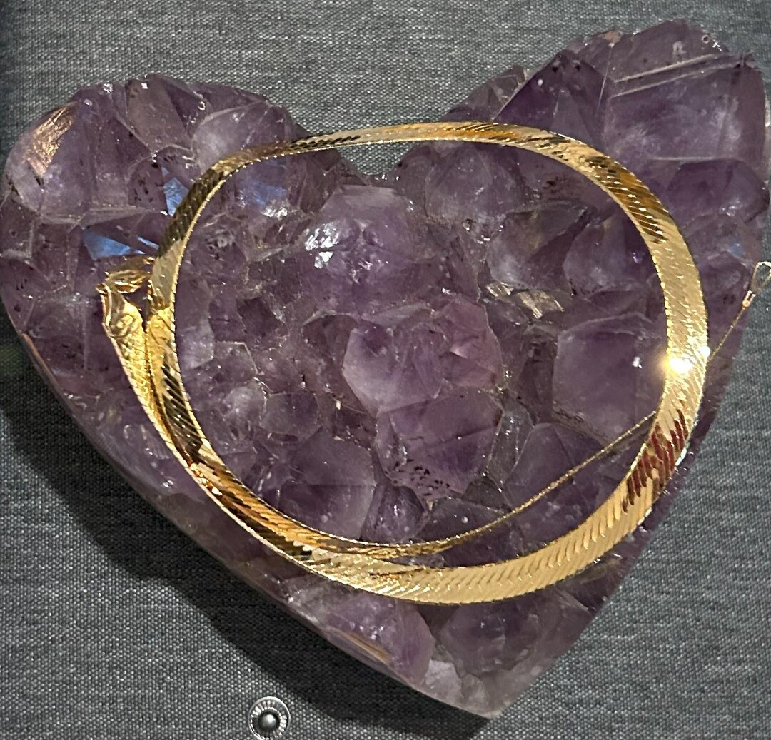 Spectacular 7mm Wide 20" Long 14k Gold SMG Herringbone Chain, 25.3 ...