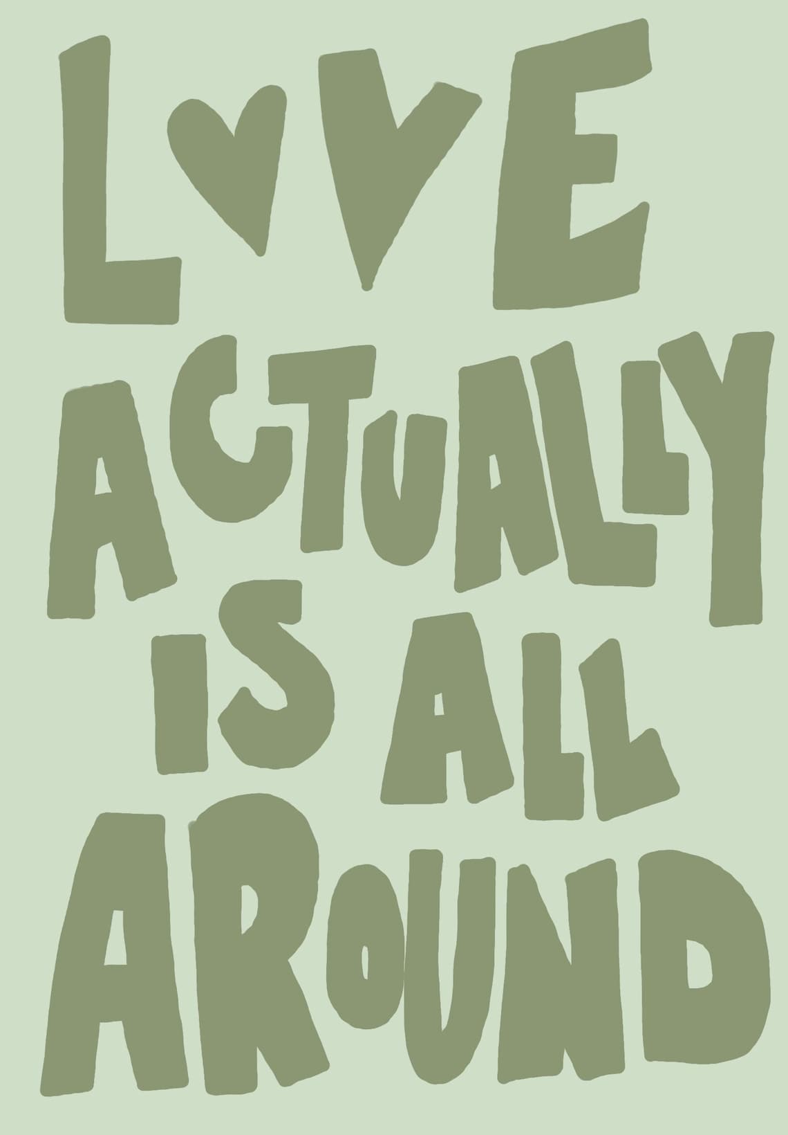 Love Actually is All Around Wall Art Print - Etsy