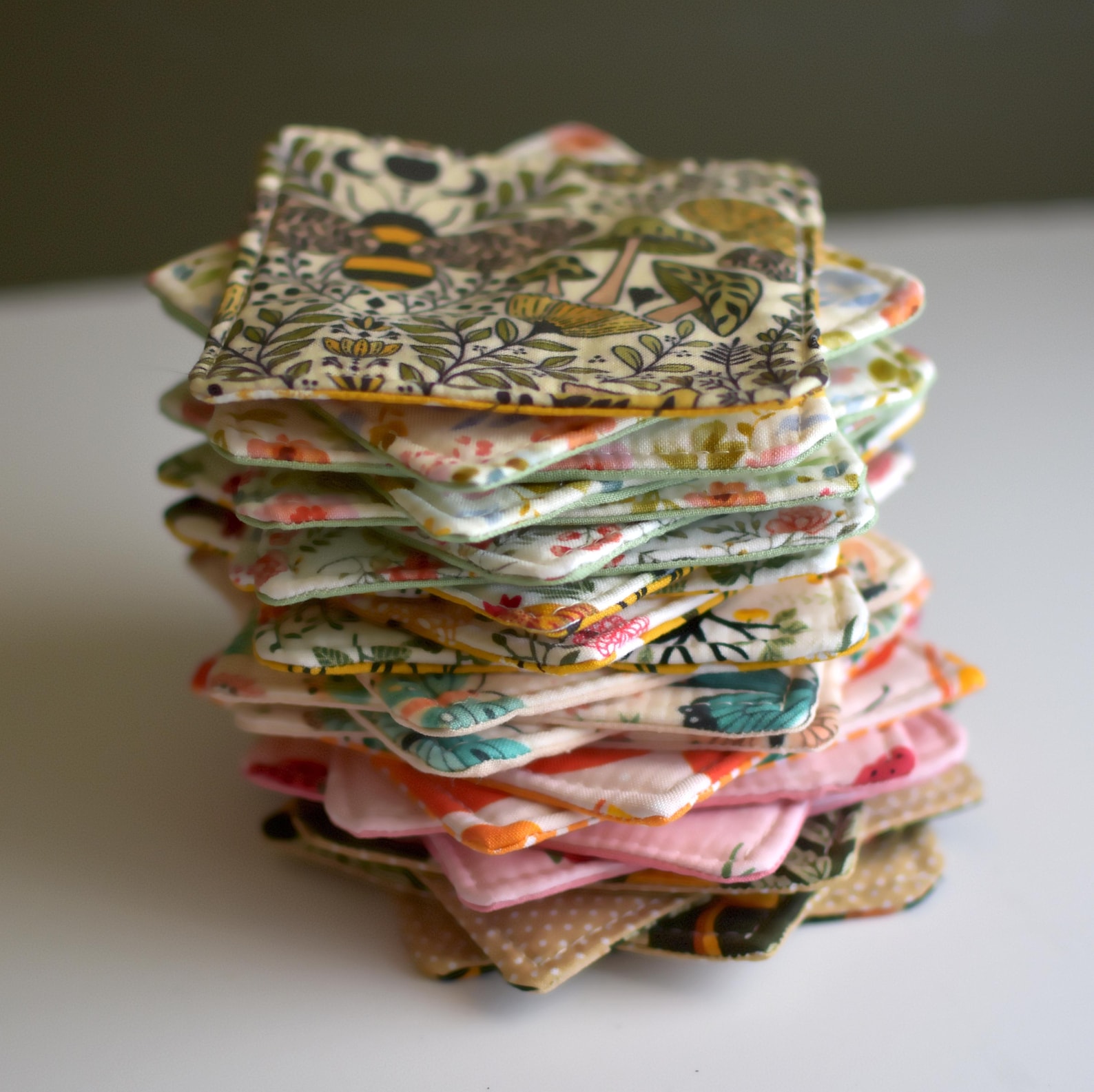 Handmade Fabric Drink Coasters and Mug Rugs | Cute Office Desk ...