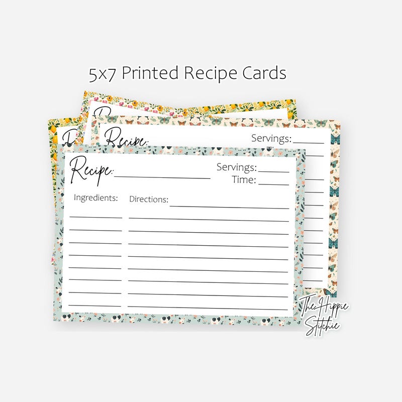 Cute Recipe Cards - Etsy