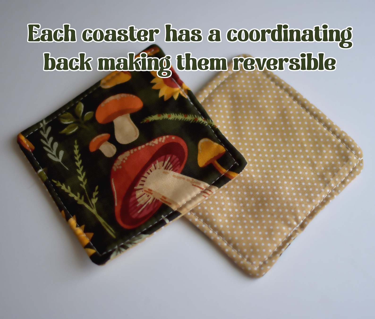 Handmade Fabric Drink Coasters and Mug Rugs | Cute Office Desk ...