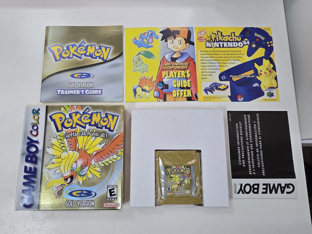 Game Pokemon Gold Game Boy Color - Etsy