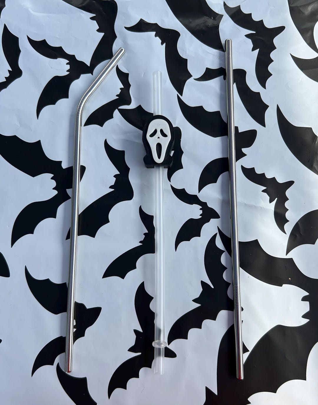 Ghost Face Straw Topper - Etsy