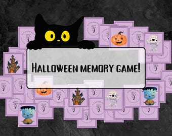 Fun Halloween Memory Game - Instant Download Printable - Etsy