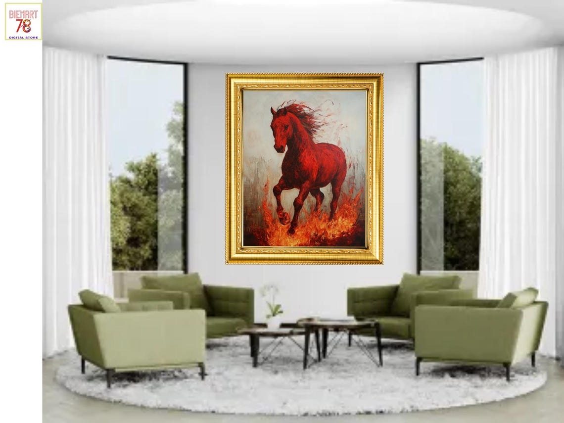 Fiery Spirit – the Red Horse of Strength and Passion - Etsy