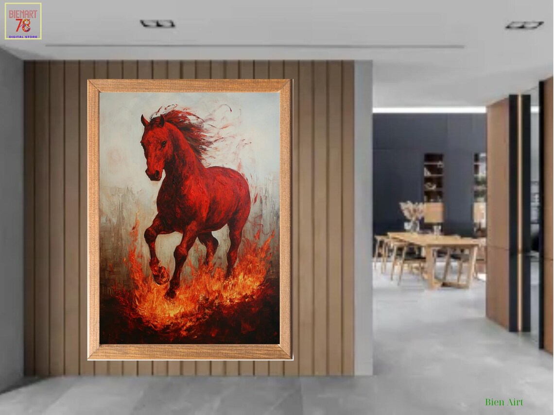 Fiery Spirit – the Red Horse of Strength and Passion - Etsy