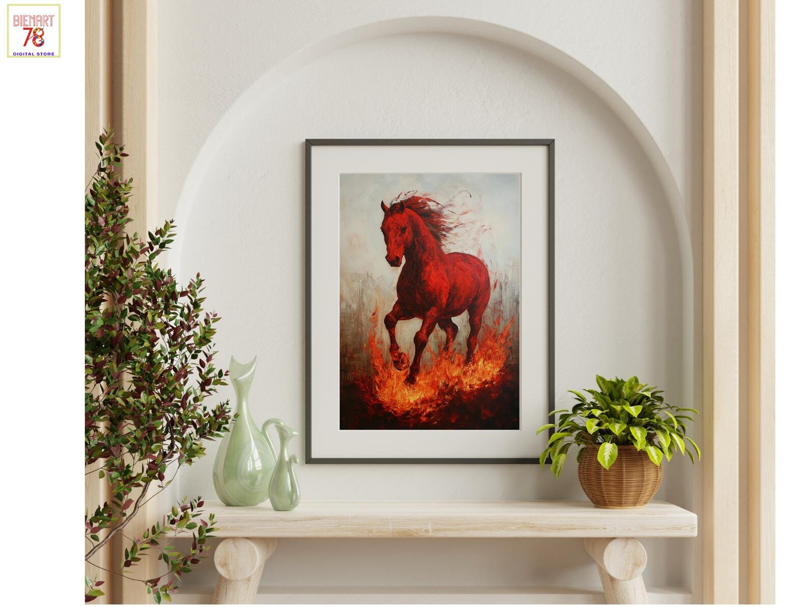 Fiery Spirit – the Red Horse of Strength and Passion - Etsy