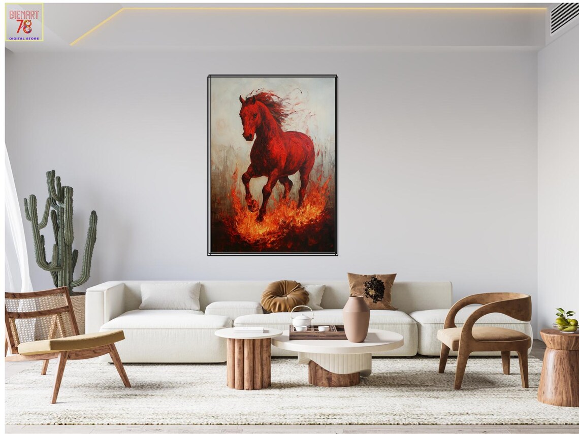 Fiery Spirit – the Red Horse of Strength and Passion - Etsy