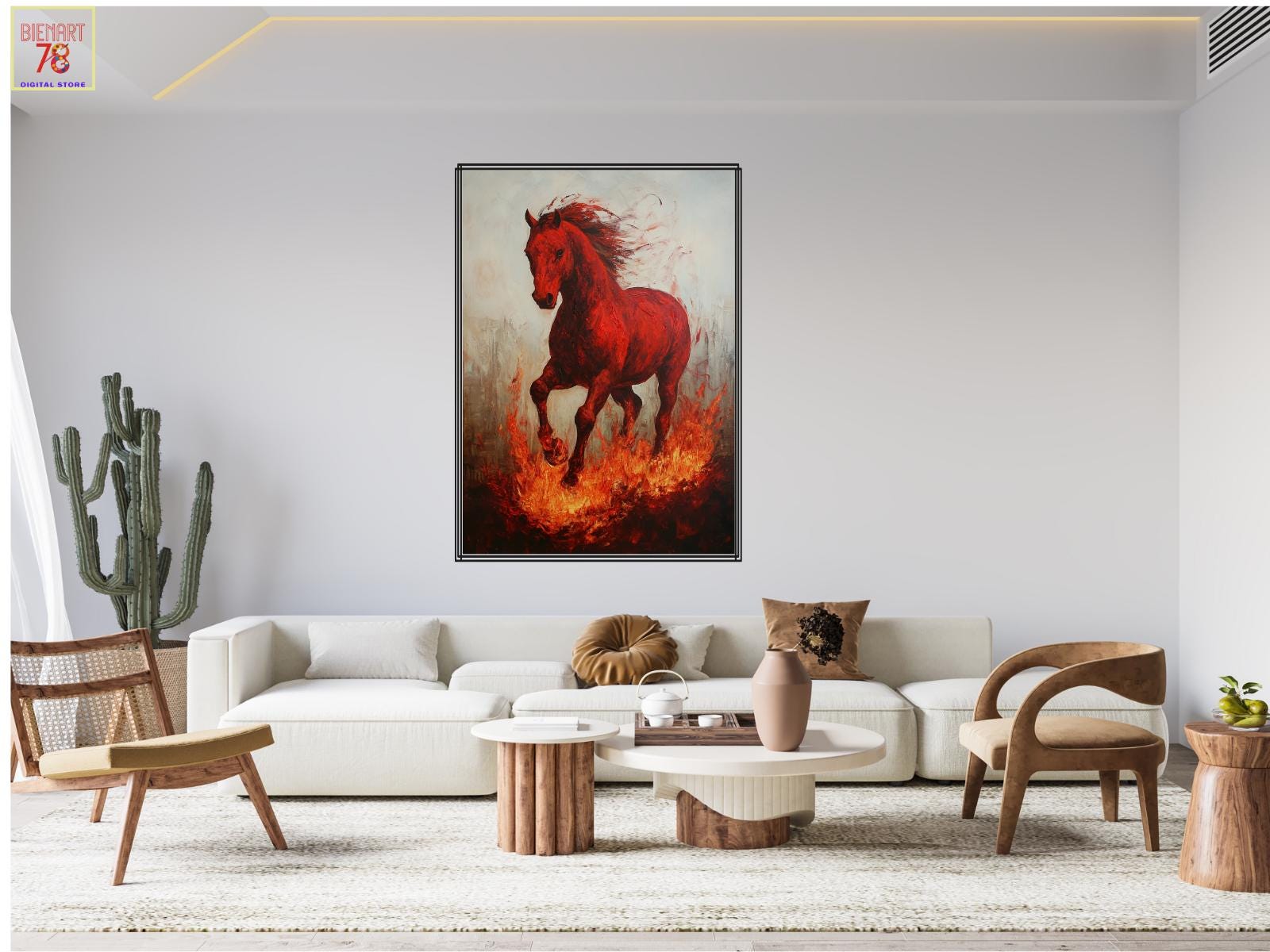 Fiery Spirit – the Red Horse of Strength and Passion - Etsy